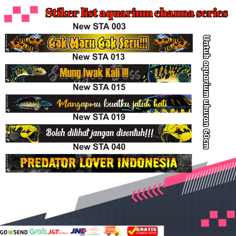 Jual Stiker aquarium/stiker tank/stiker channa/stiker channa series ...