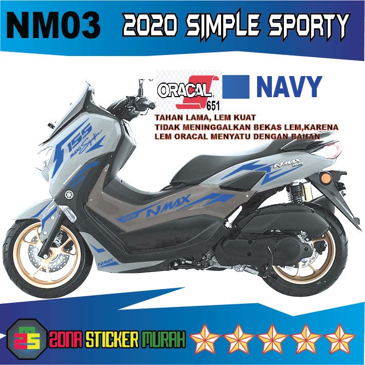Jual stiker nmax baru 2020 cutting sticker minimalis simple sporty ...