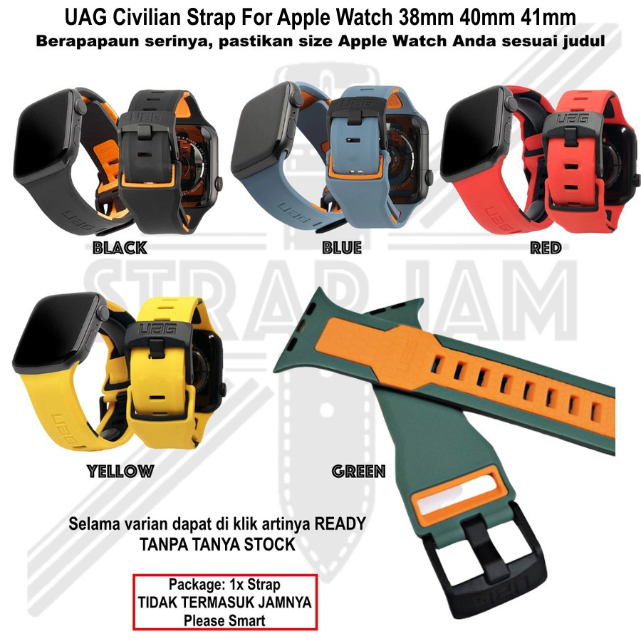 Jual UAG Civilian Strap Apple Watch 38mm 40mm 41mm - Tali Jam Rubber ...
