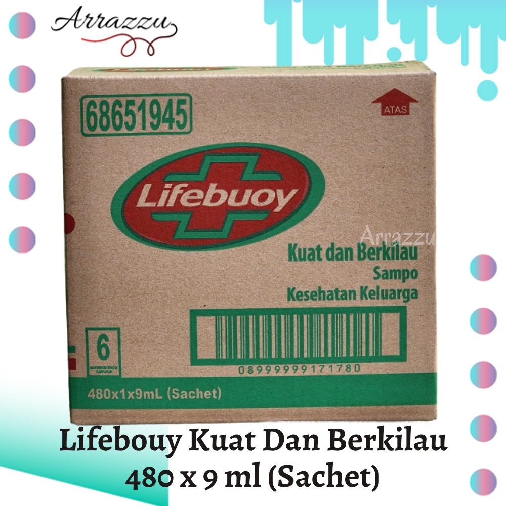 Jual Lifebuoy Shampo Kuat dan Berkilau / Anti Ketombe 9 ml x480 Sachet ...
