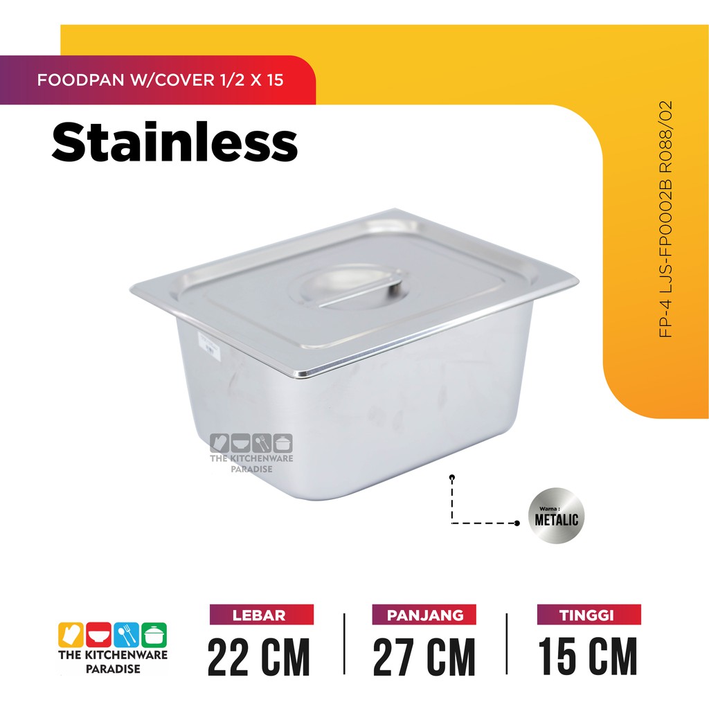 Jual FOOD PAN DENGAN TUTUP UKURAN 27X22X15 CM | Shopee Indonesia
