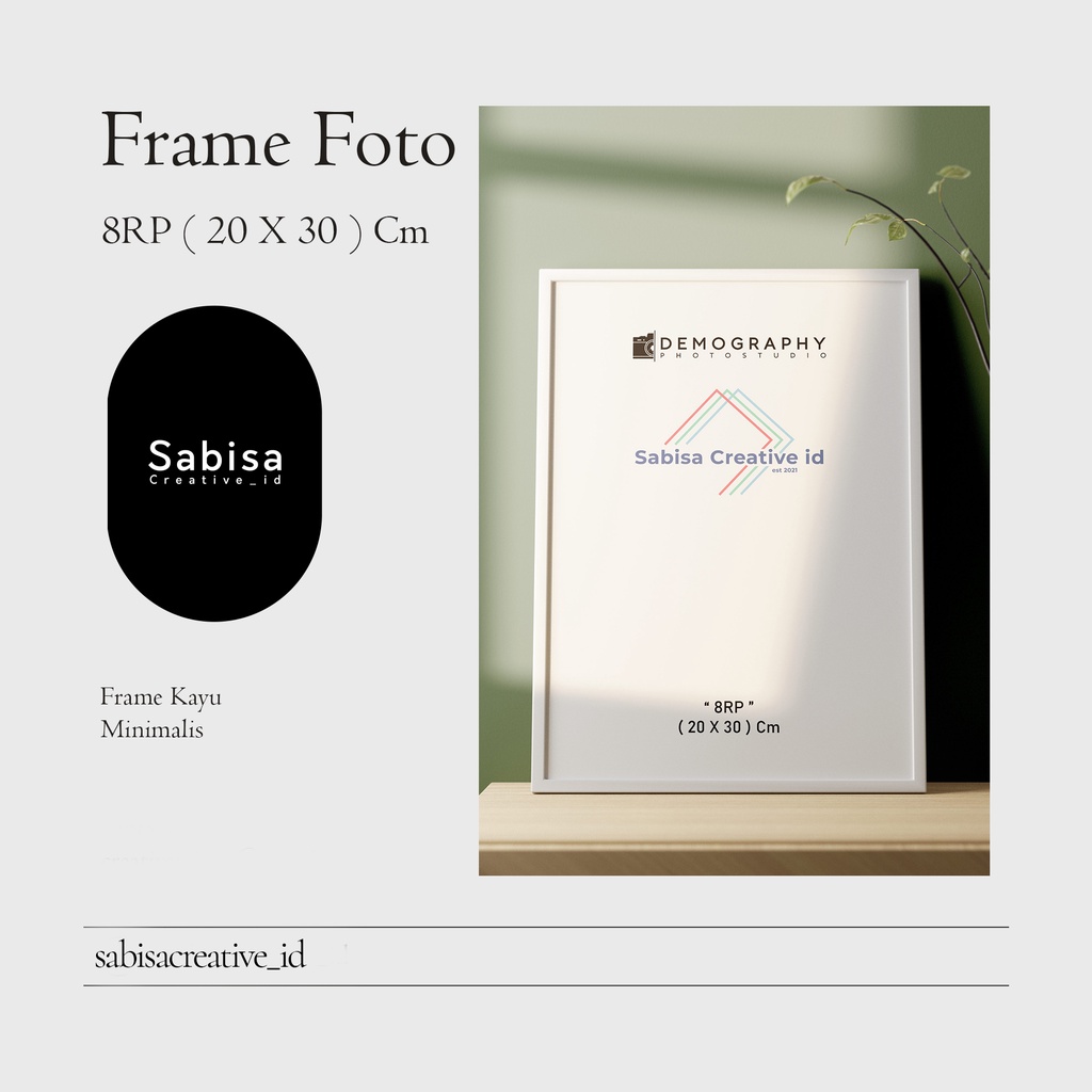 Jual Frame Kayu ukuran 8RP Pigura Bingkai Foto Minimalis | Shopee Indonesia