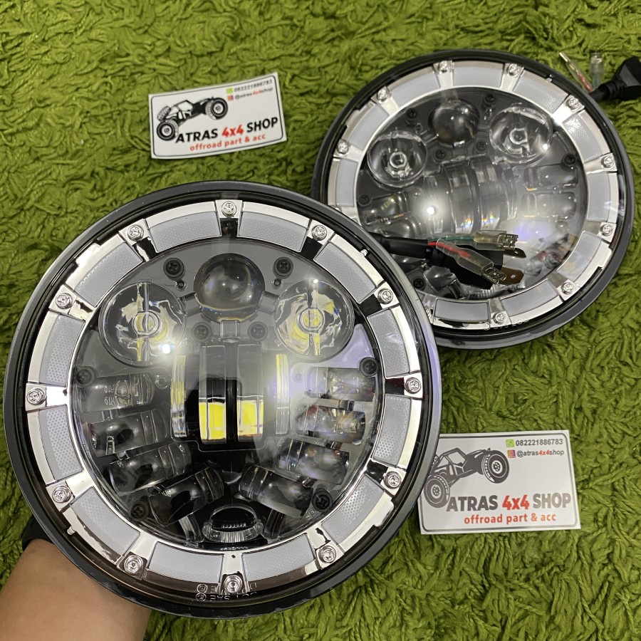 Jual Headlamp LED variasi jimny katana hardtop taft carry trooper jeep cj | Shopee Indonesia