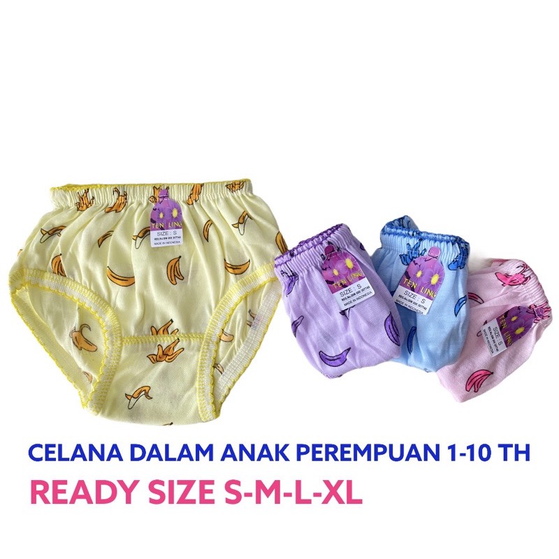 Jual Cd Celana Dalam Anak Bayi Perempuan Cewek Katun Adem Murah 1 3 5 7 ...