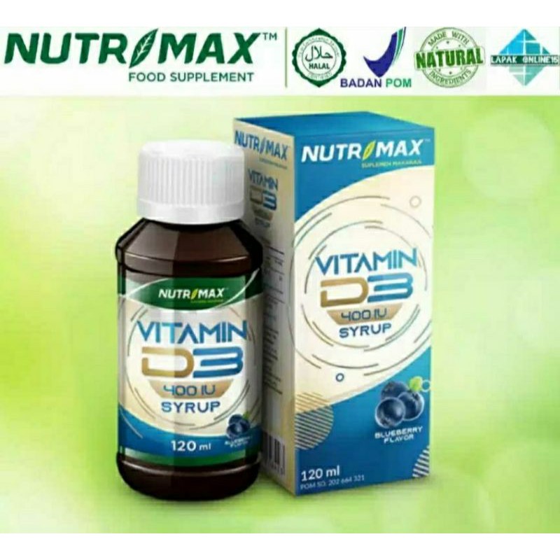 Jual Nutrimax Vitamin D3 400 IU Sirup 120 ml | Shopee Indonesia