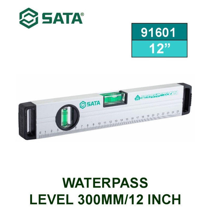 Jual SATA 91601 Alat Ukur Waterpass Waterpass Level 300 mm / 12 Inch ...