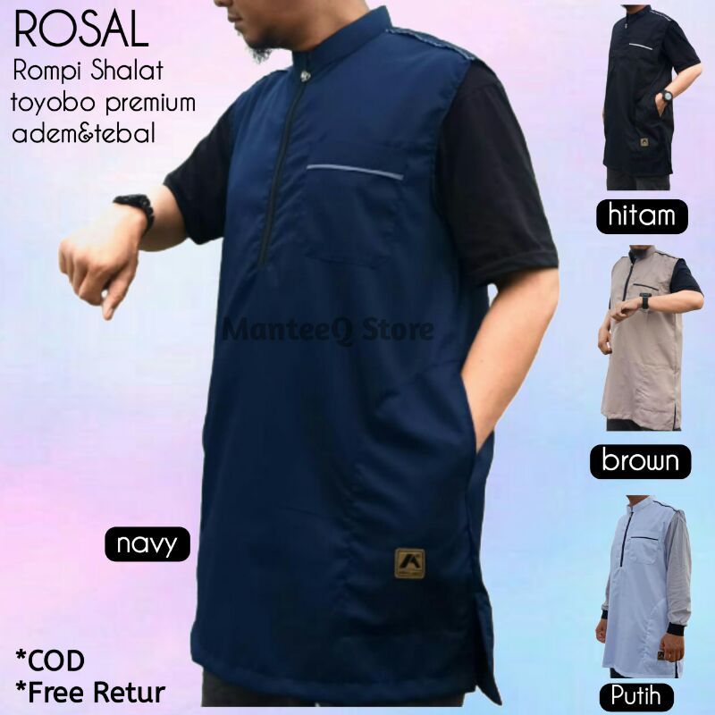 Jual Rompi Sholat Pria Bahan Cotton Toyobo Basith Rosal Kurta | Baju ...
