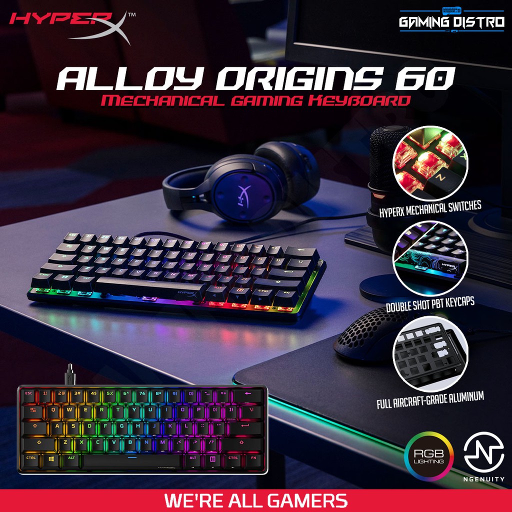 Jual HyperX Alloy Origins 60 RGB Mini Mechanical Keyboard | Shopee ...