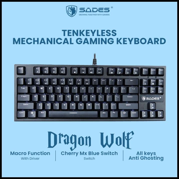 Jual Sades Dragon Wolf Tkl Mechanical Gaming Keyboard / Switch Cherry Mx | Shopee Indonesia