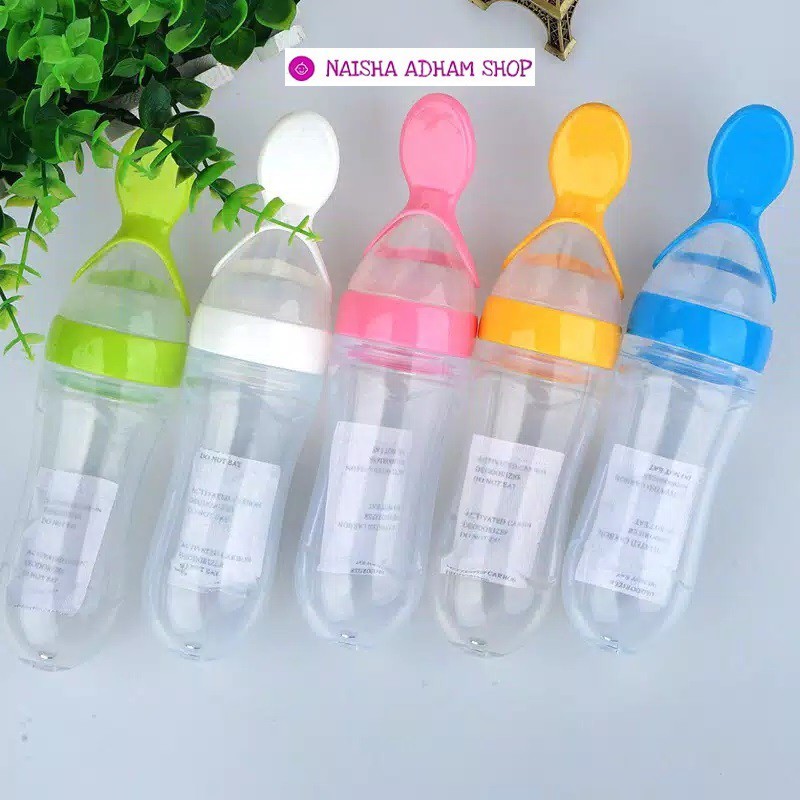 Jual Sendok Makan Bayi MPASI Botol Sendok MPASI Botol Silicone Baby Feeding Bottle Spoon SENDOK ...