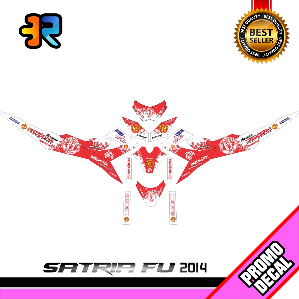 Jual Stiker Decal Motor Satria FU Facelift 2014 Desain Manchester ...