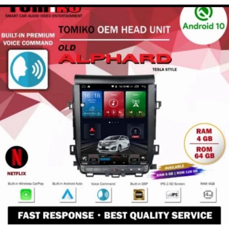 Jual HEAD UNIT ANDROID TESLA OEM TOYOTA ALPHARD | Shopee Indonesia