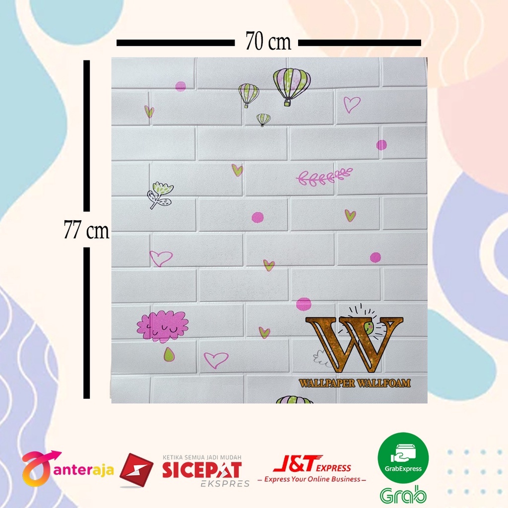 Jual WALLPAPER FOAM 3D MOTIF BALON UKURAN 70X77 CM | Shopee Indonesia