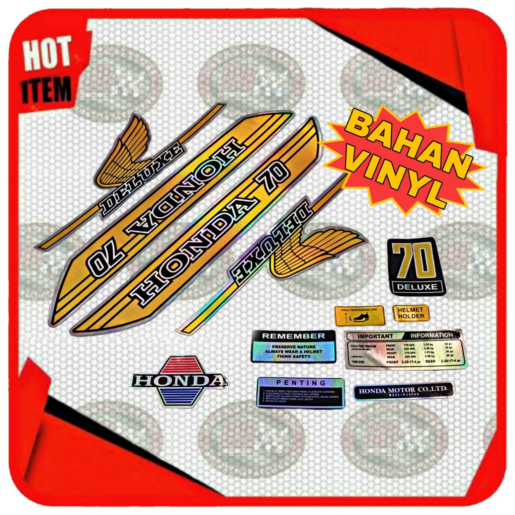Jual STIKER STRIP STRIPING C70 HOLOGRAM GOLD VINYL LASER ANTI LUNTUR ...