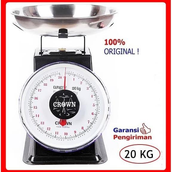 Jual Timbangan Duduk Timbangan Buah 20 Kg Crown | Shopee Indonesia