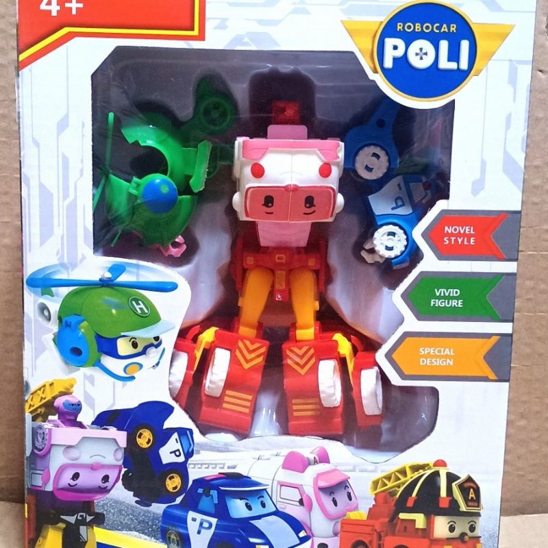 Jual mainan robocar poli set 4 in 1 mobil jadi robot | Shopee Indonesia