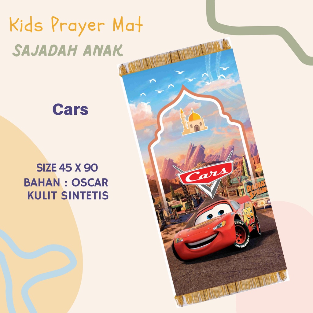 Jual Sajadah Anak Custom CARS/ Kids Prayer Mat Sajadah Custom | Shopee ...