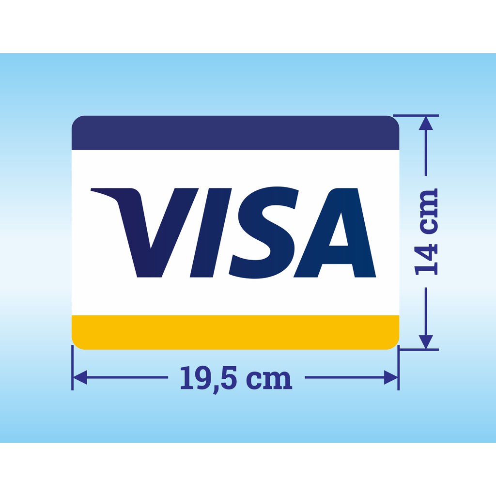 Jual Sticker Visa Card stiker pembayaran digital non tunai cashless 19 ...