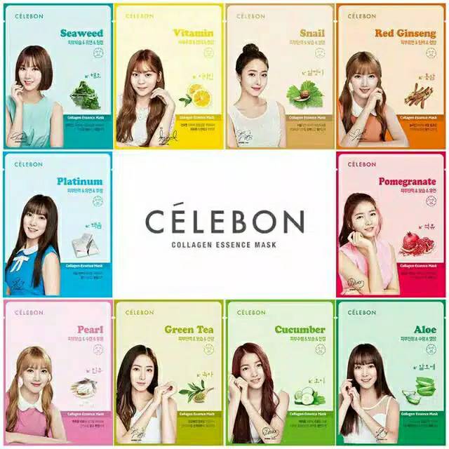 Jual CELEBON - COLLAGEN ESSENCE MASK 100% ORIGINAL | Shopee Indonesia