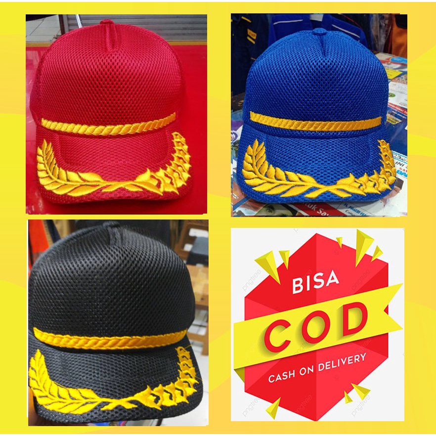 Jual Topi Jaring Double Mes Padi Kapas 3 warna/ Topi Padi Kapas Hitam ...