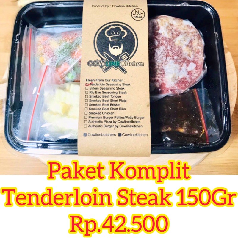 Jual Paket Komplit Tenderloin Steak 150Gram Lezat HALAL dan Hygienis ...