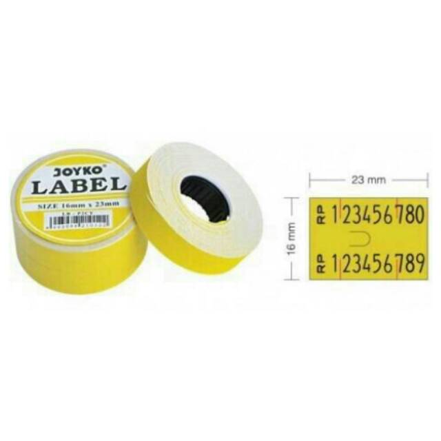 Jual KERTAS LABEL HARGA 2 LINE KUNING | Shopee Indonesia