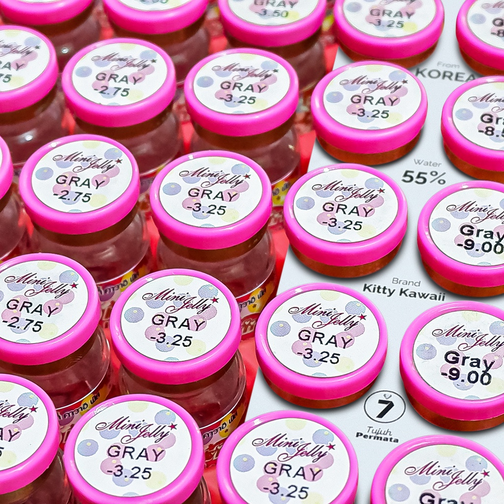 Jual (GROSIR 52.000) MINI JELLY KITTY KAWAII 14.2MM SOFTLENS MINUS ...