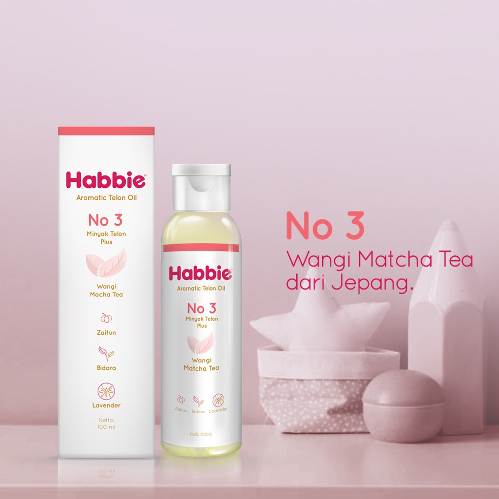 Jual Habbie Aromatic Telon Oil Plus - 100 ml - No. 3 Matcha Tea (Tea ...