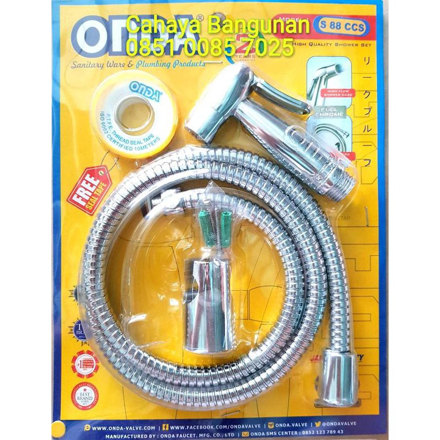 Jual Jet Shower Semprotan Selang Air Cebok Wc Toilet ONDA S88 S 88 CCS ...