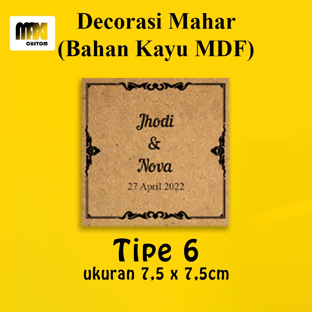 Jual Nama Kayu Custom Decorasi Mahar / scrabbook/ name tag kayu nama ...