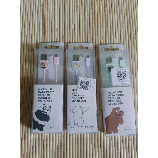 Jual Miniso Kabel Data USB Android fast charging We Bare Bears | Shopee ...
