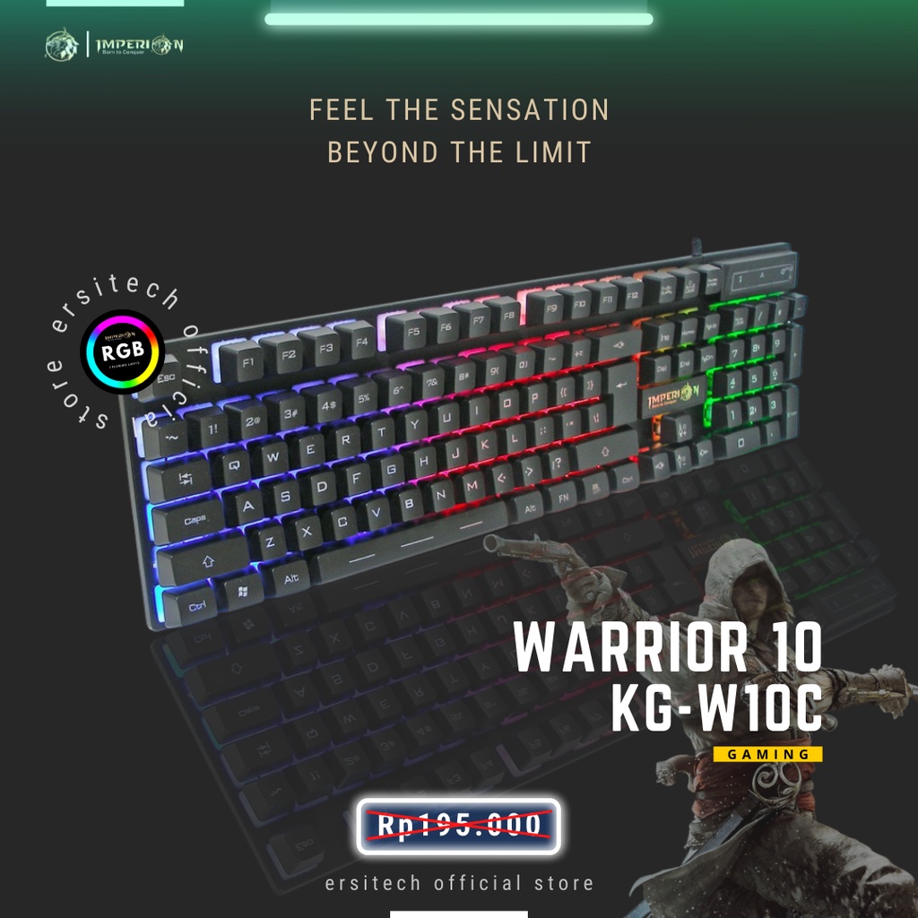 Jual Keyboard Gaming Mechanical Imperion Warrior 10 KG-W10C Keyboard ...