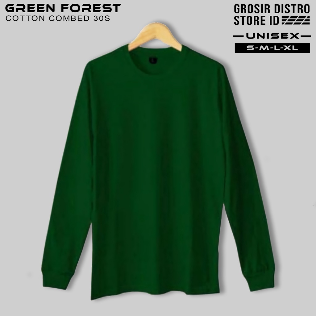 Jual KAOS POLOS COTTON COMBED 30S LENGAN PANJANG HIJAU BOTOL HIJAU TUA ... Jual KAOS POLOS COTTON COMBED 30S LENGAN PANJANG HIJAU BOTOL HIJAU TUA ...