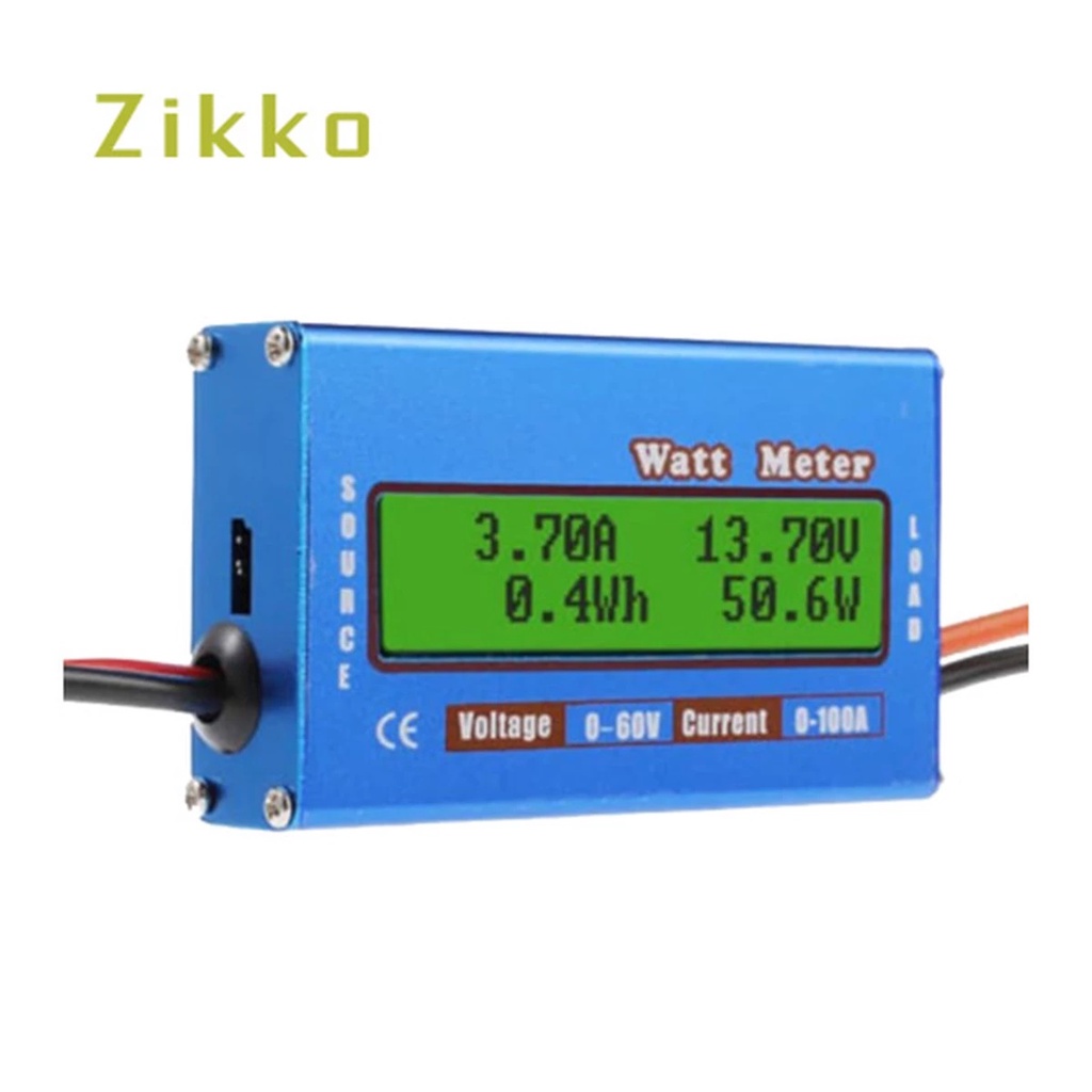 Jual Digital ZIKKO Monitor LCD DC Wattmeter 60V / 100A DC Ammeter ZK ...