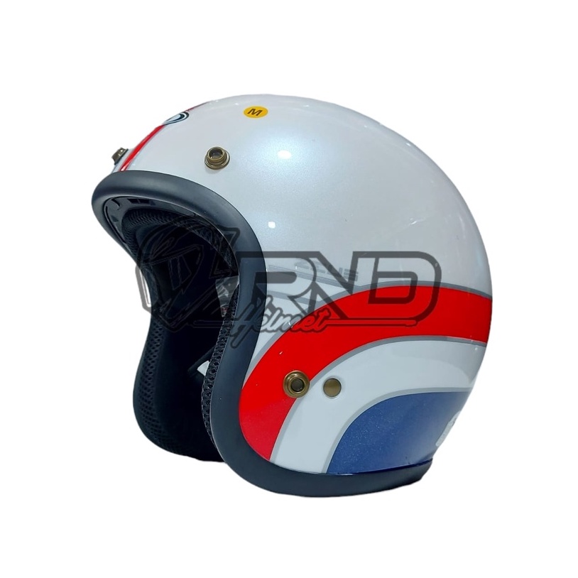 Jual Helm Zeus 385C Retro Motif K63 Classic Putih Pearl | Shopee Indonesia