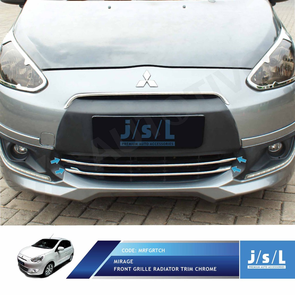 Jual Mitsubishi Mirage Front Grille Radiator Trim Chrome/Aksesoris ...