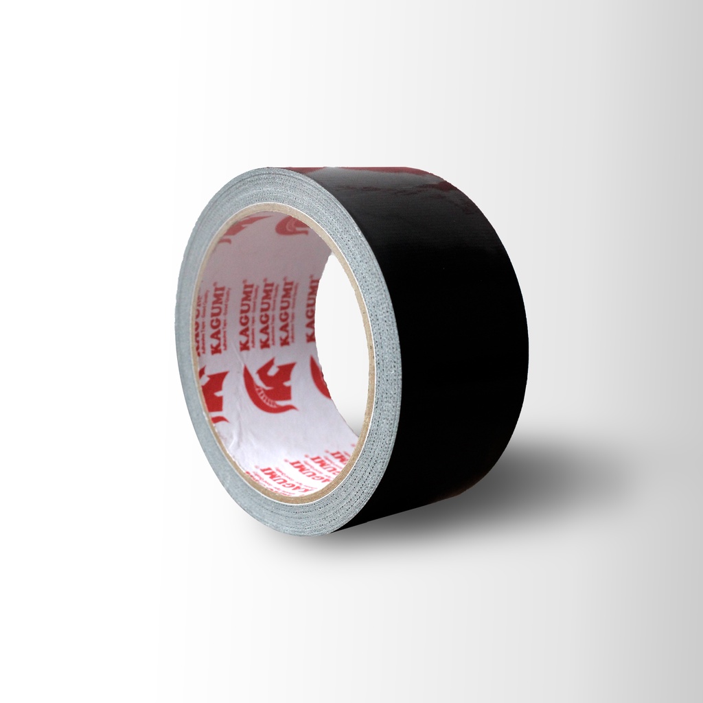 Jual CLOTH TAPE HITAM/LAKBAN KAIN WARNA HITAM KAGUMI 2 INCH x 12 METER ...