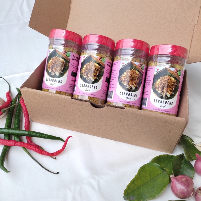 Jual SERUNDENG DAGING SAPI (BOX ISI 4) | Shopee Indonesia