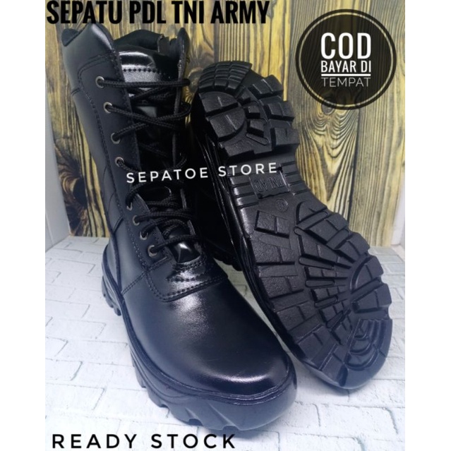 Jual SEPATU PDL TNI HITAM DOFF SEPATU PDL TNI SEPATU PDL POLRI SEPATU ...
