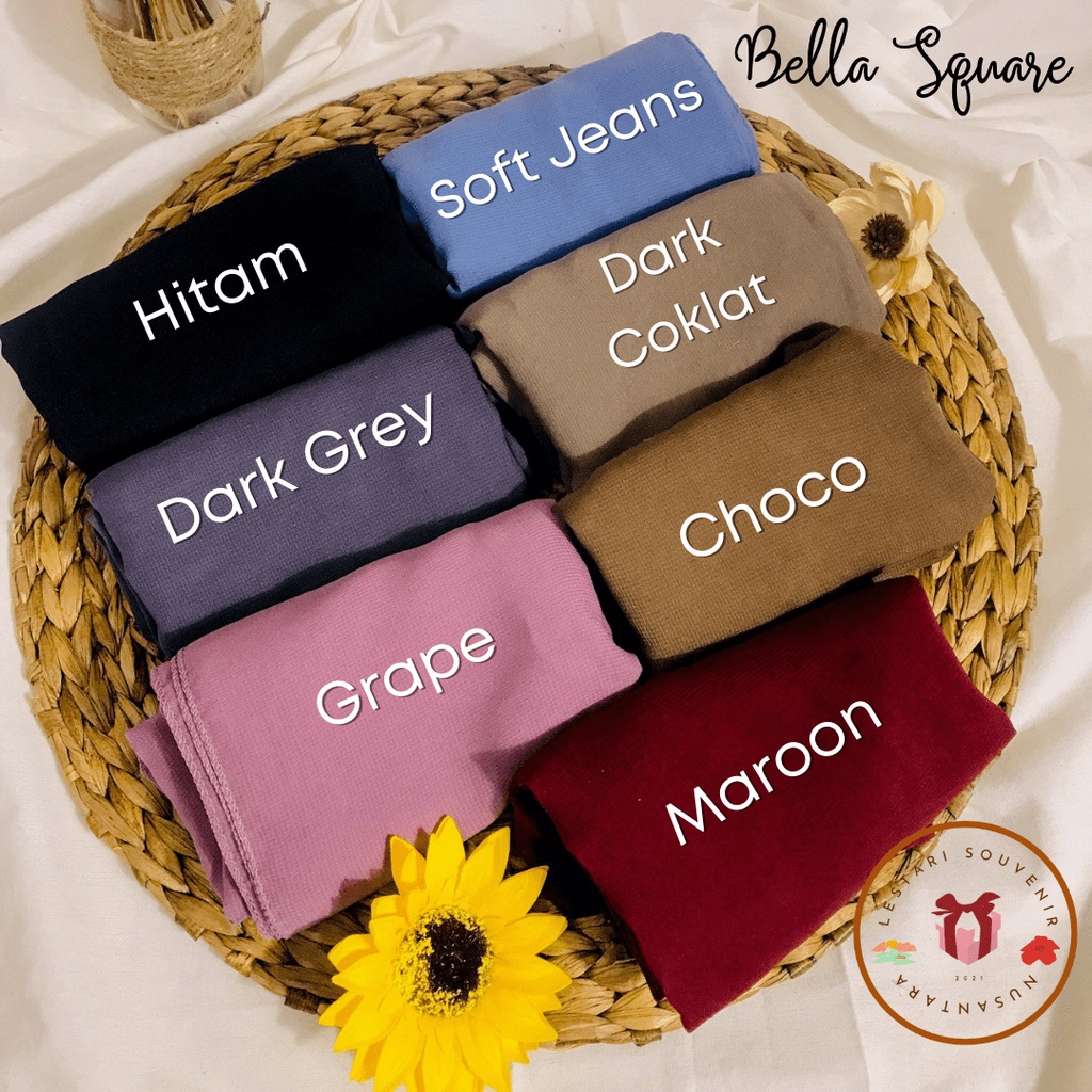 Jual Hijab Bella Square Premium Hijab Segi empat Bella | Shopee Indonesia