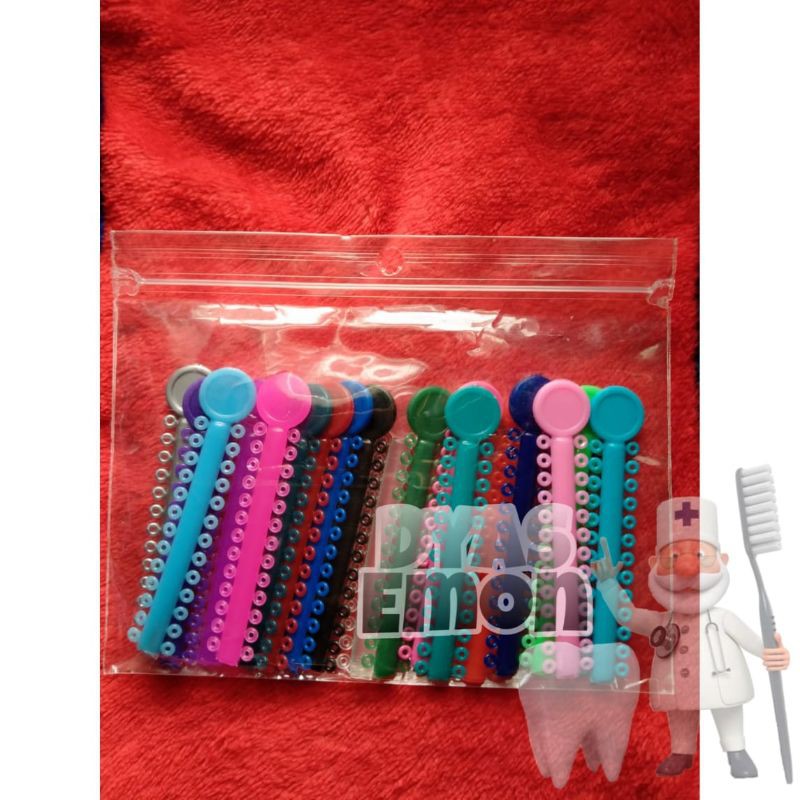 Jual KARET BEHEL GIGI POWER O SATU PACK WARNA CAMPUR KARET BEHEL GIGI ...