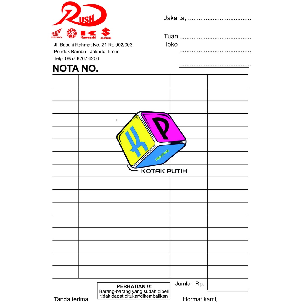 Jual Bon Sepeda Motor minimum pesanan 40 buku | Shopee Indonesia