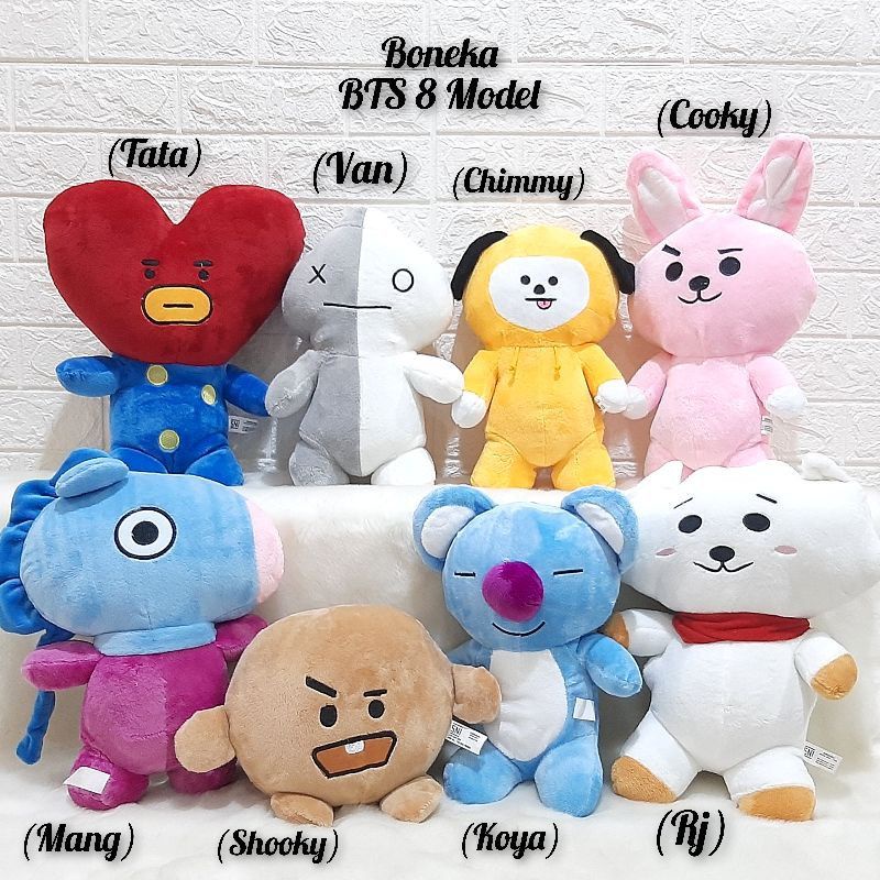 Jual Boneka BTS Mang Van Cooky Chimmy Tata Koya shooky RJ BTS Series ...