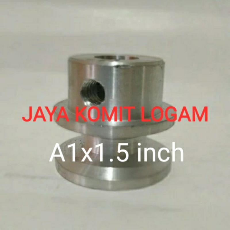 Jual Pulley pully puli Puley Poli polly A1x1.5 inch lubang as Dari 8mm ...