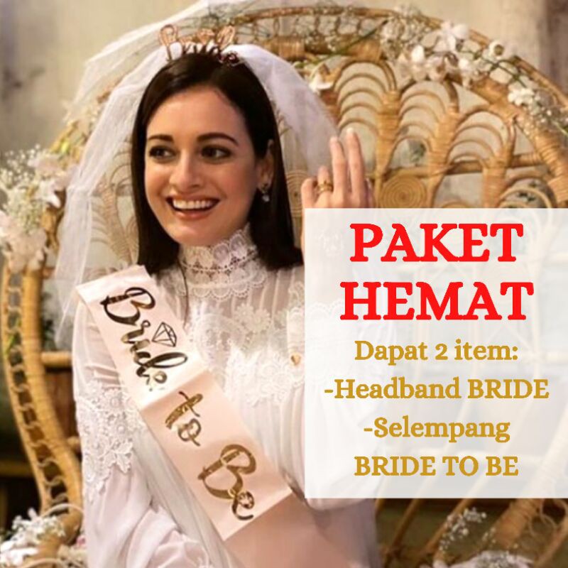 Jual MERCY-SET PAKET BRIDAL SHOWER 2 item BRIDE TO BE | Shopee Indonesia
