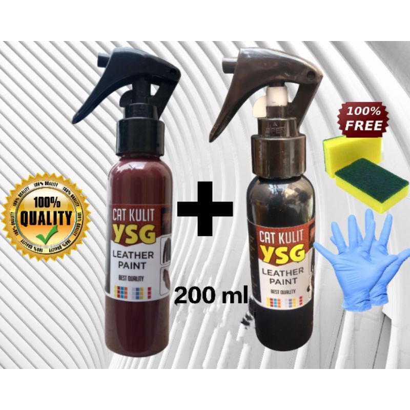 Jual paket murah 2 botol cat kulit asli warna hitam100 ml+coklat 100 ml ...