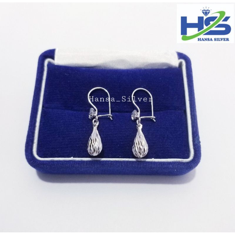 Jual Anting Perak Wanita Silver Asli 925 Lapis Emas Putih Model Agogo ...