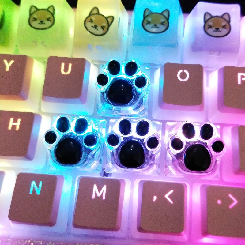 Jual Cat Paw / Dog Paw Keycaps Handmade Resin Keycaps for Mechanical ...