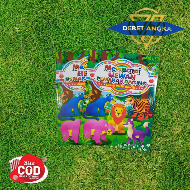 Jual Buku mewarnai seri hewan pemakan daging ukuran besar | Shopee ...