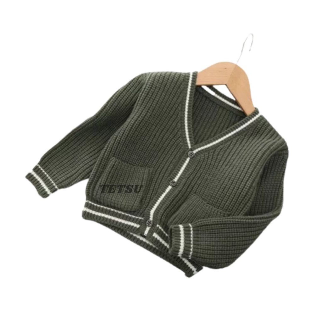 Jual BRANDA RAJUT Sweater Cardigan Rajut Nakara Garis Anak Usia 2 ...